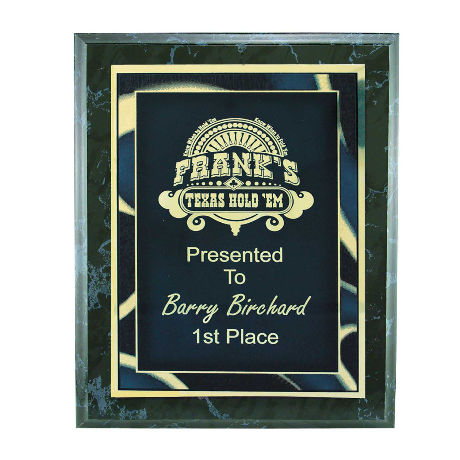 PlaquesBMF810P, Black Marble Finish Plaque,